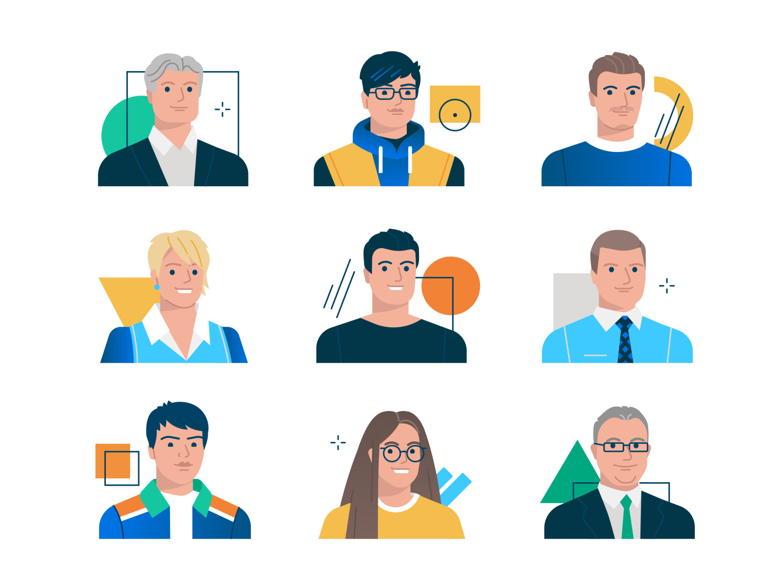 Team Portraits by Polina Okean on Dribbble