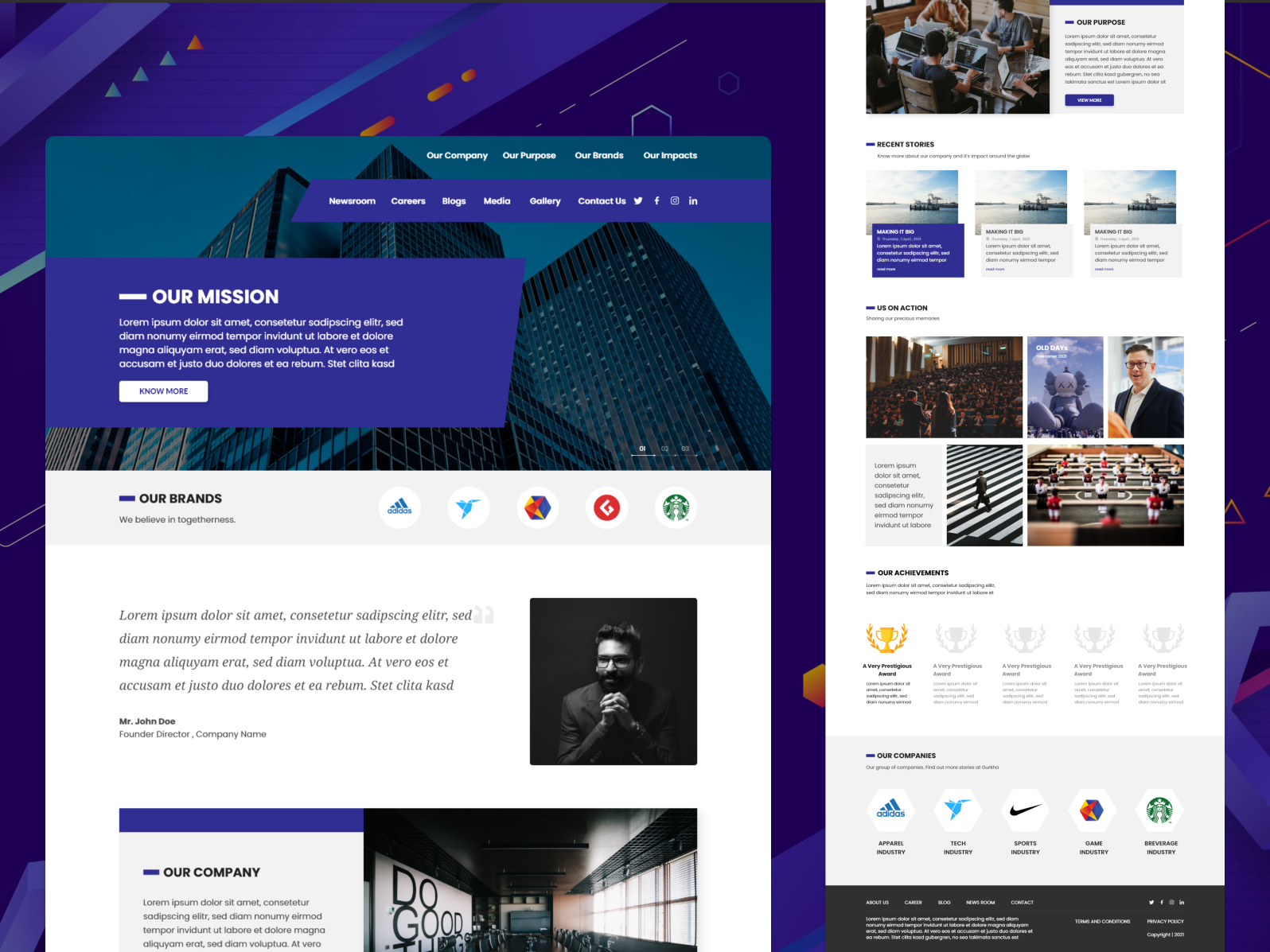 Website UI Design Corporate Theme by Bitsbeat Design on Dribbble