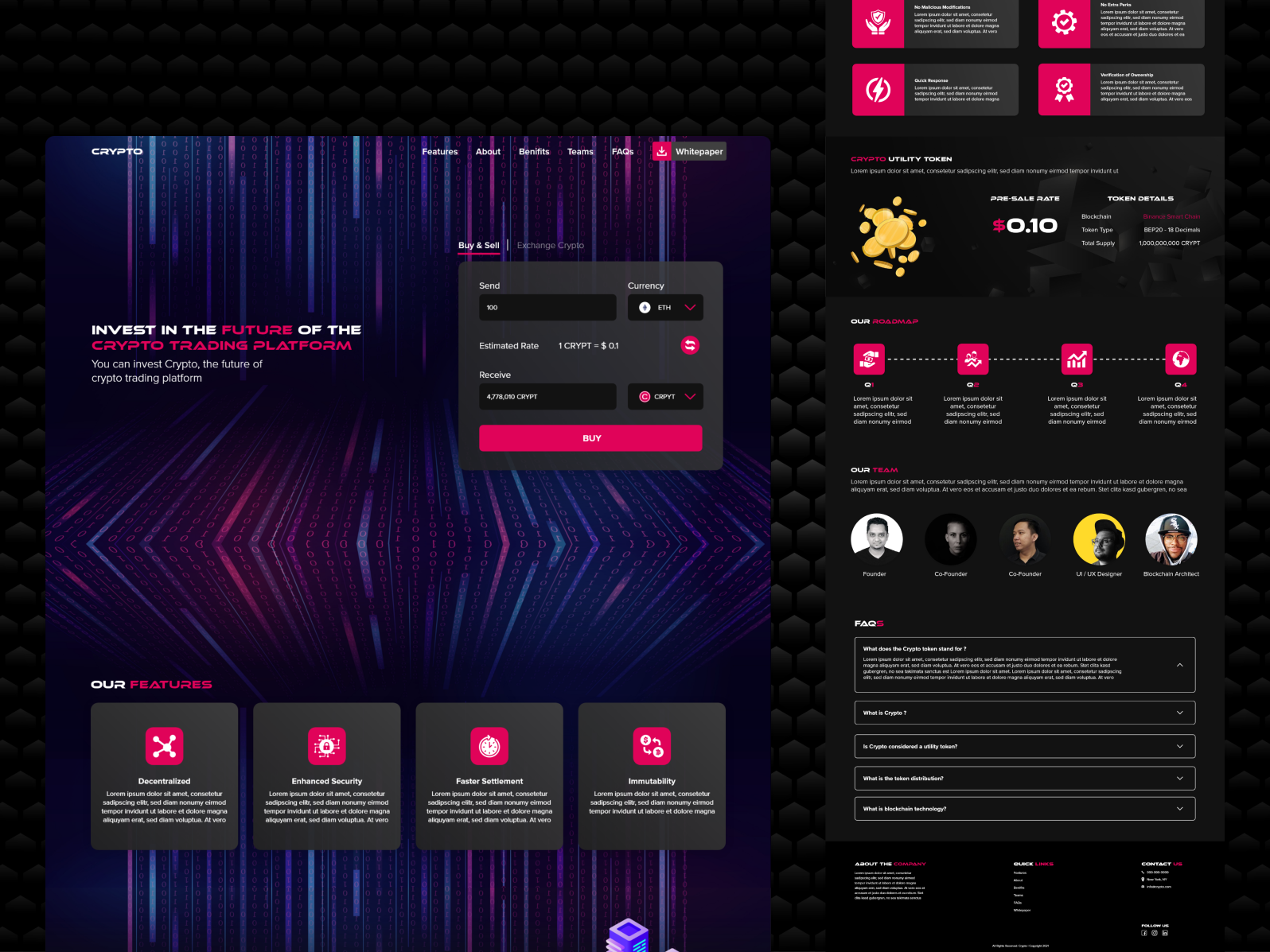 Website UI Design [Blockchain] by Bitsbeat Design on Dribbble