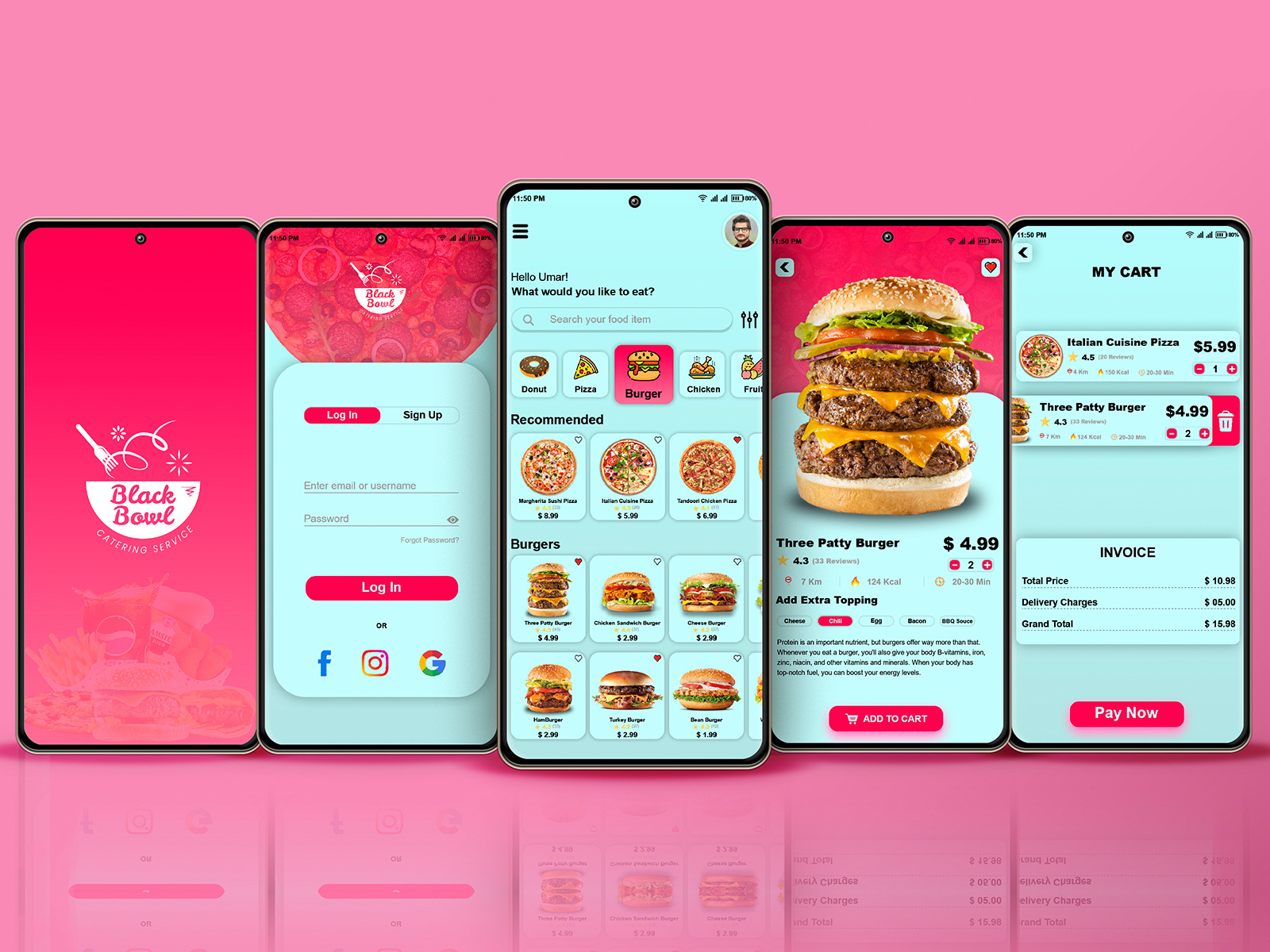 Food Delivery App Design by Umar sheraz on Dribbble