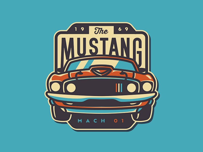 '69 Mustang Mach 1 Badge by Michael Fugoso on Dribbble