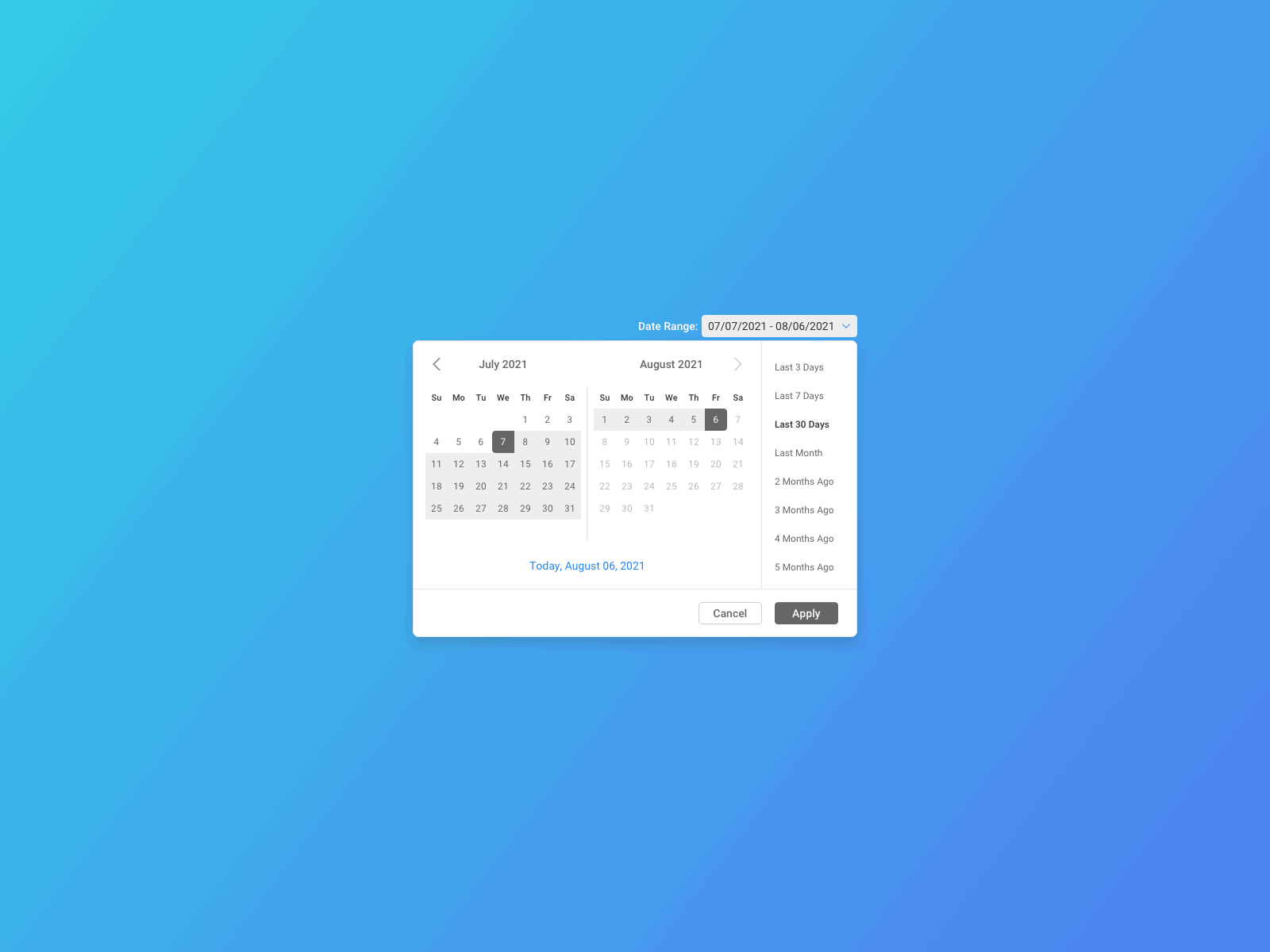 Date Range Picker By NDQ On Dribbble