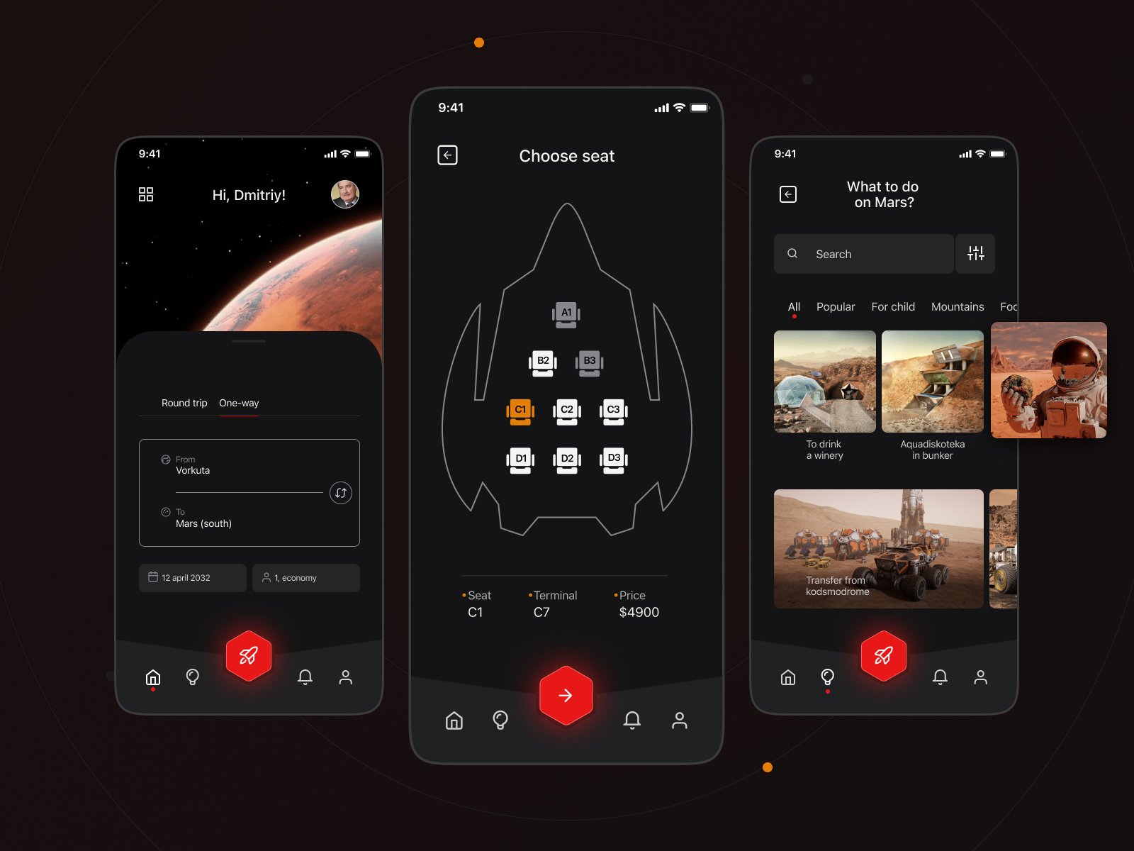mobile app space by Amir Islamov on Dribbble