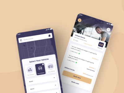 Mechanic App Design-Auto Repair App UI Kits and Templates by ProApps on ...