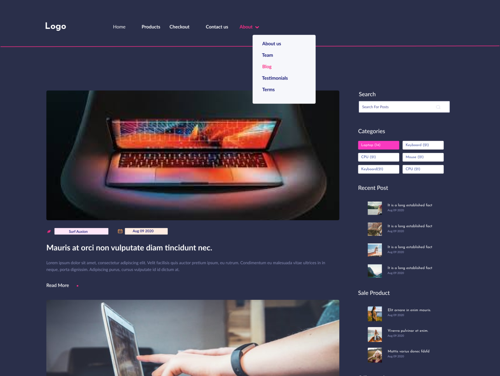 Computer Store Website : Blog Page by Hamza Iqbal on Dribbble