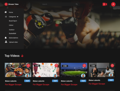 Stream Tube Website : Home Page by Hamza Iqbal on Dribbble