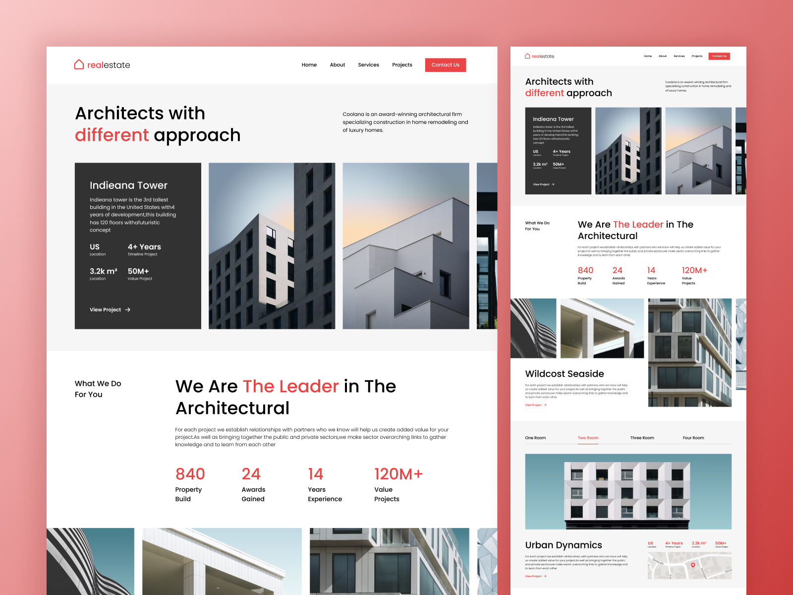 Architecture Landing Page Design by Anandhu Krishna AK on Dribbble