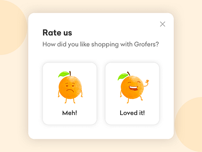 Rate us by Nitesh Jemni for Grofers on Dribbble
