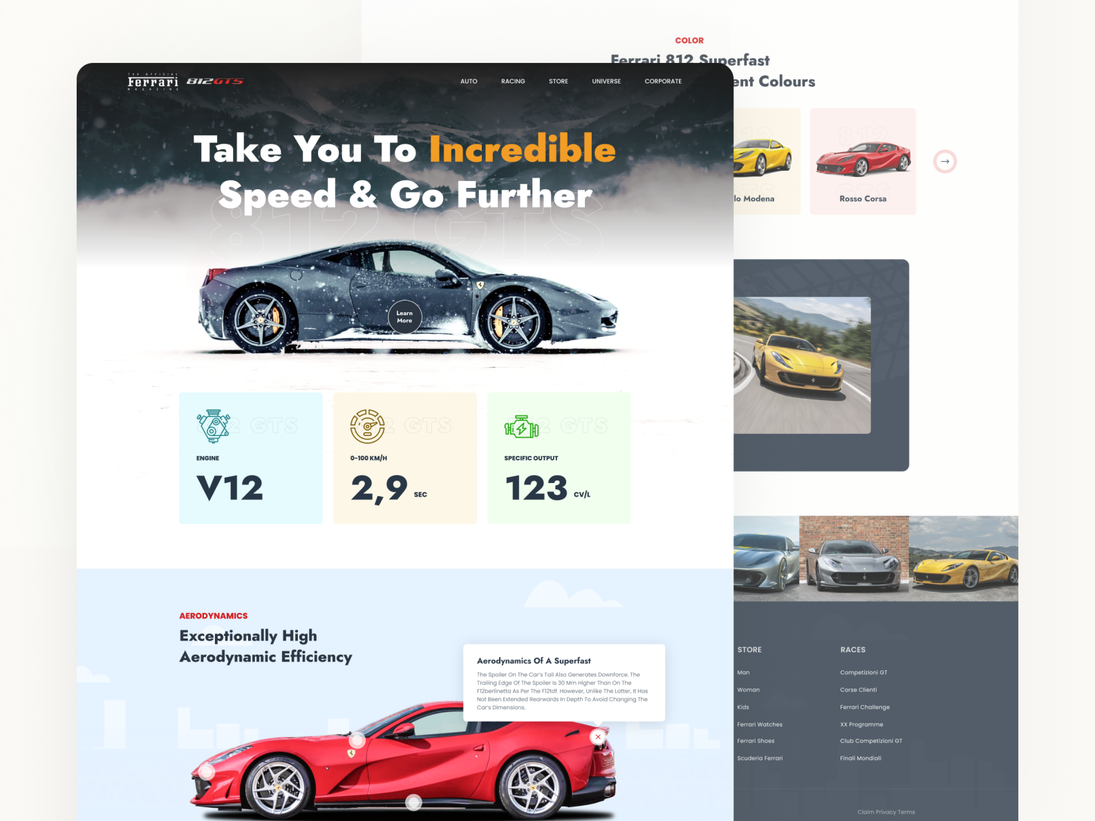 Ferrari Website Redesign | Car Website Design by Shadakin Islam Sumon ...