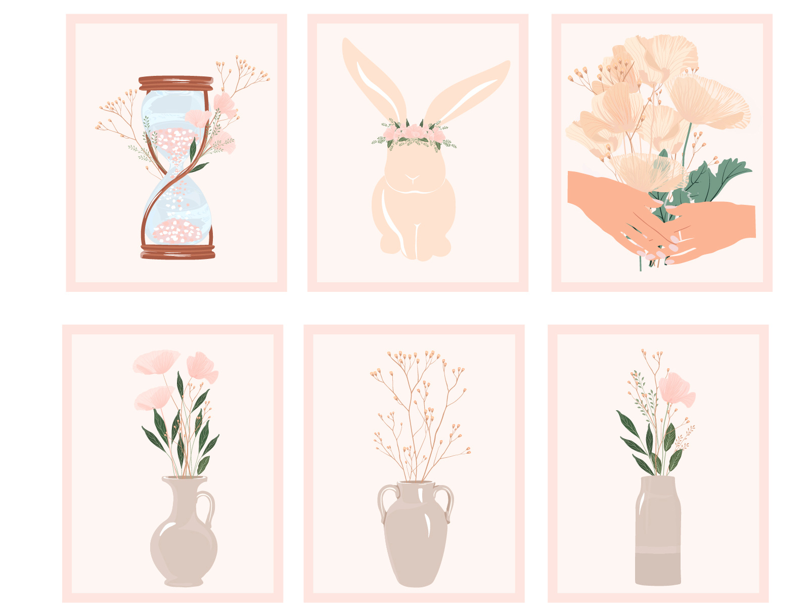 Delicate pink. Posters by Vasilenko Mariia on Dribbble