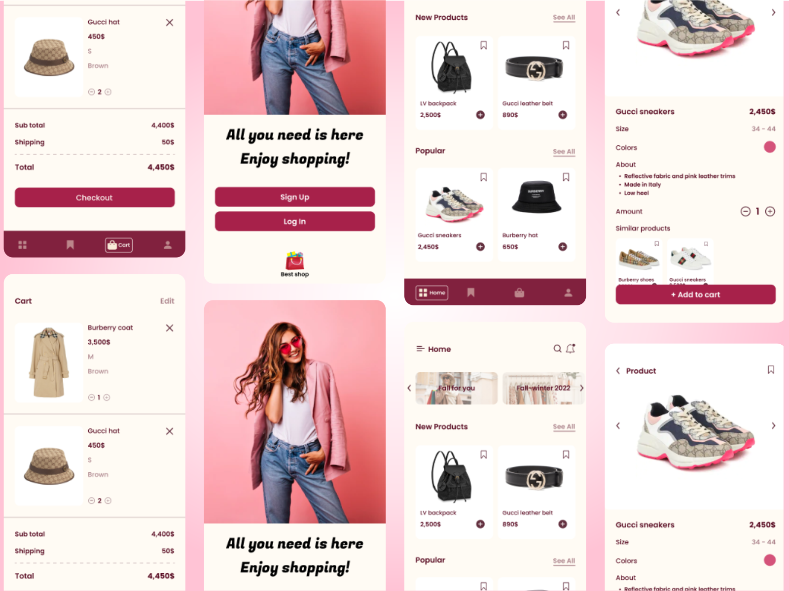Shopping app by zahra chm on Dribbble