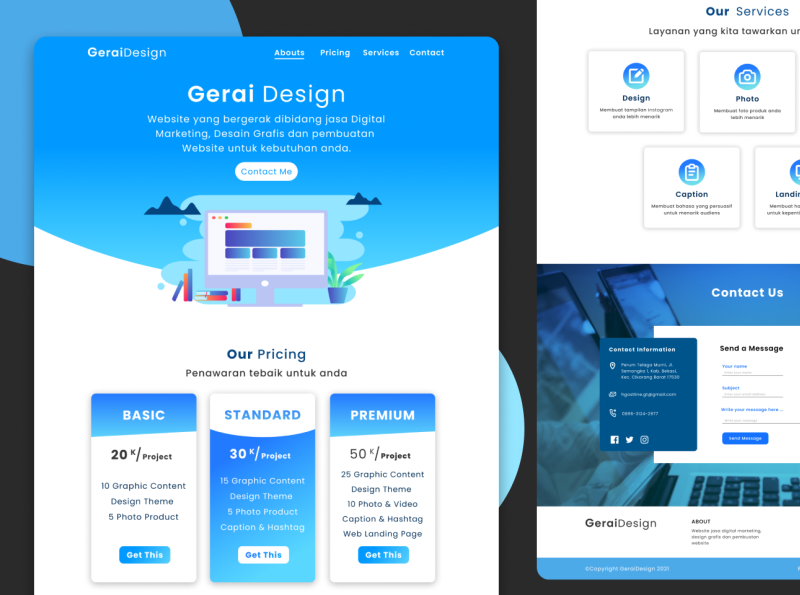 Gerai Design Company UI by Gaudiensius Caesario Danarta Raharjo on Dribbble