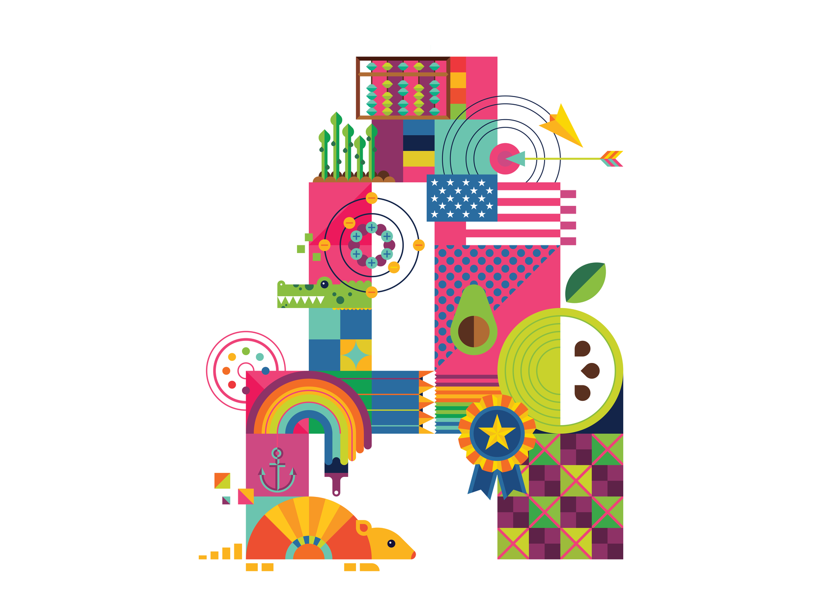 The Letter A by Ellen Schofield on Dribbble