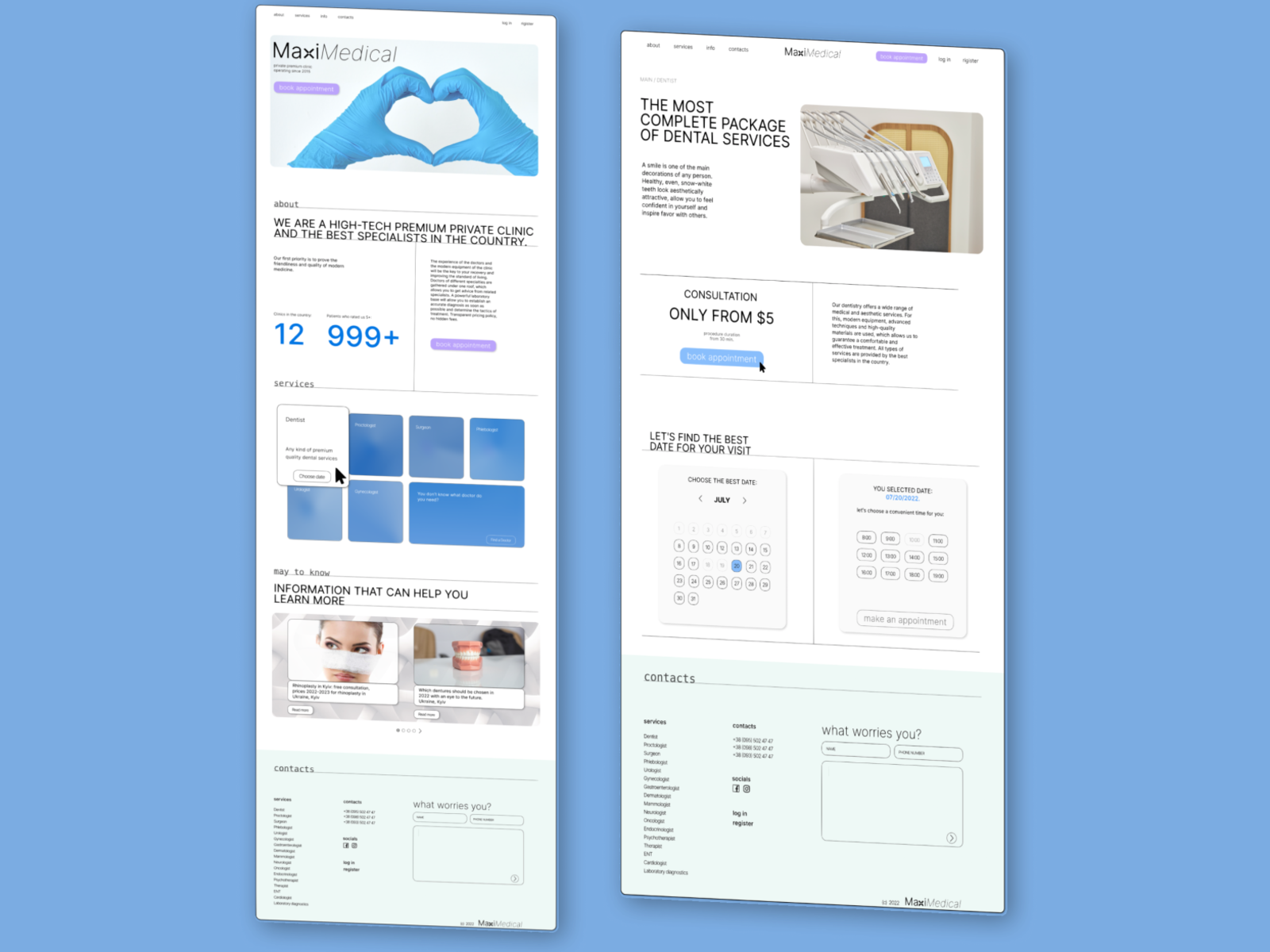 Medical Clinic Design Concept by Vadim Letov on Dribbble