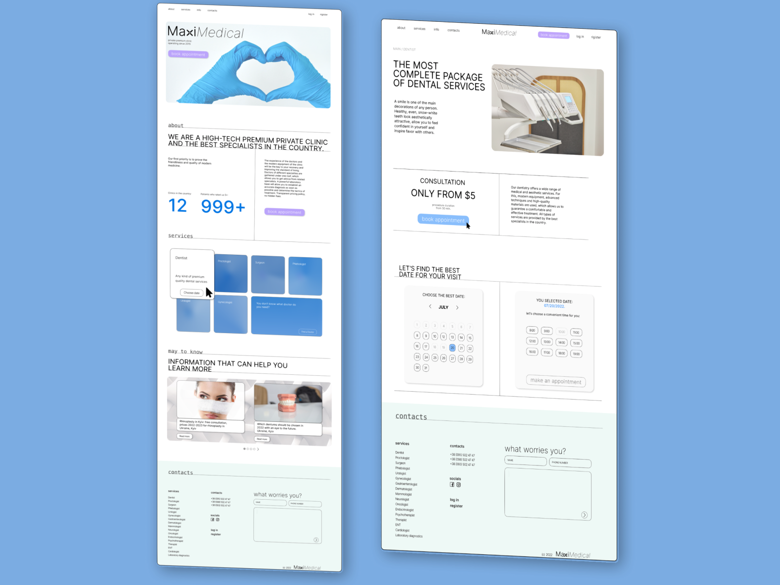 Medical Clinic Design Concept by Vadim Letov on Dribbble