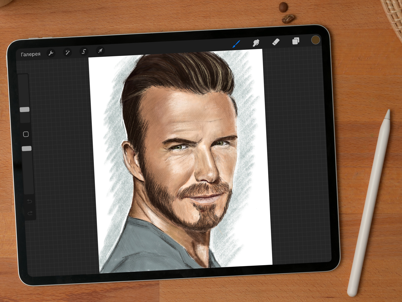 Digital portrait of a man by Tatyana on Dribbble