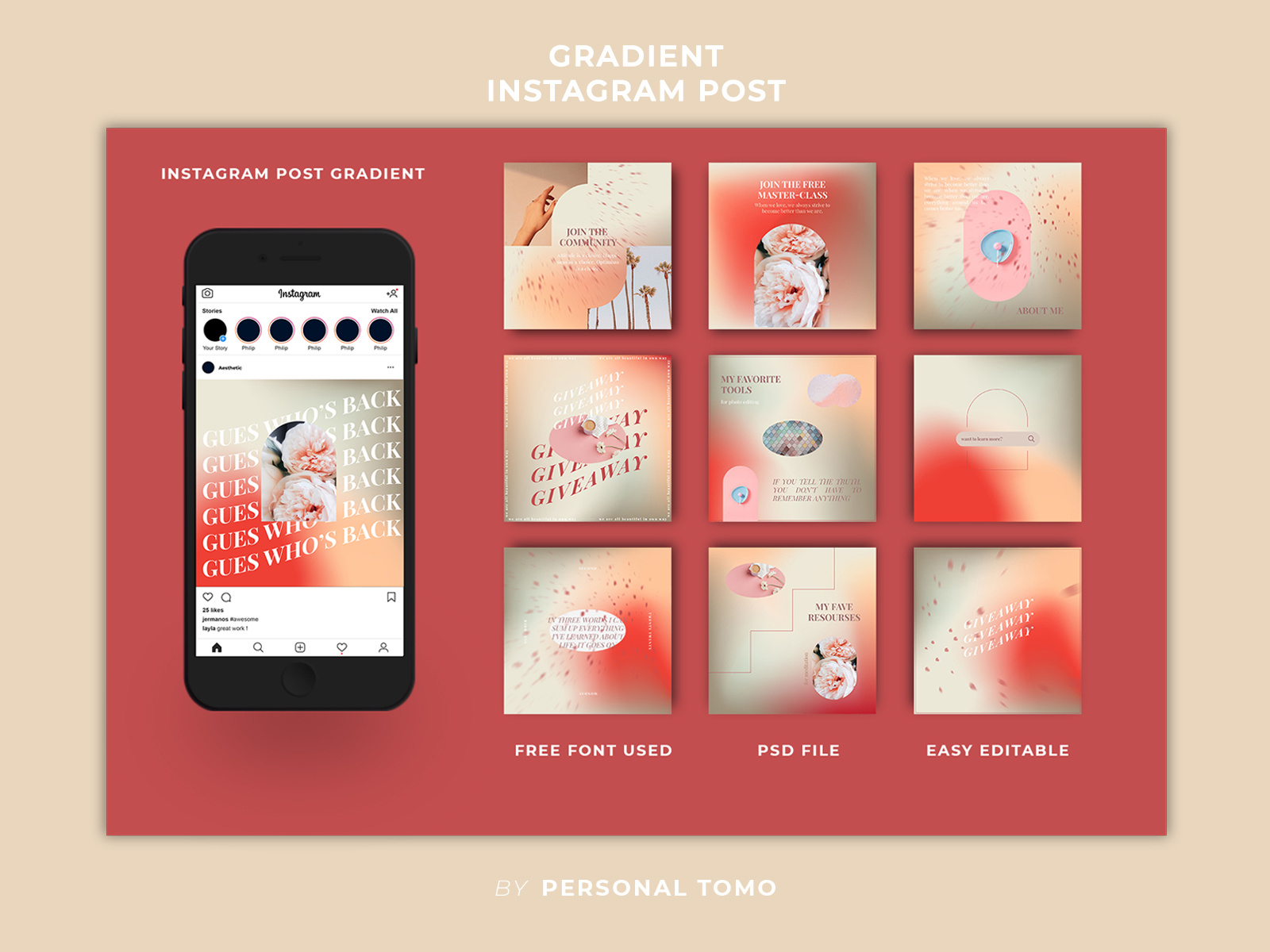 Instagram Post Gradient by Personaltomo on Dribbble