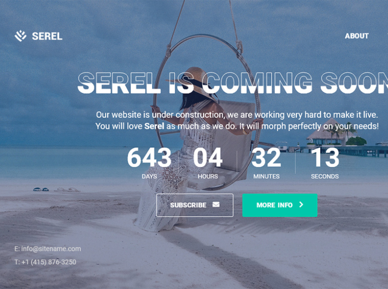 Serel - Creative Coming Soon Template by FlashBlue on Dribbble