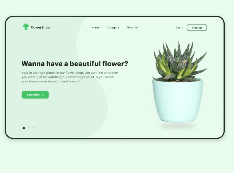 Flower shop landing page by mahsan on Dribbble