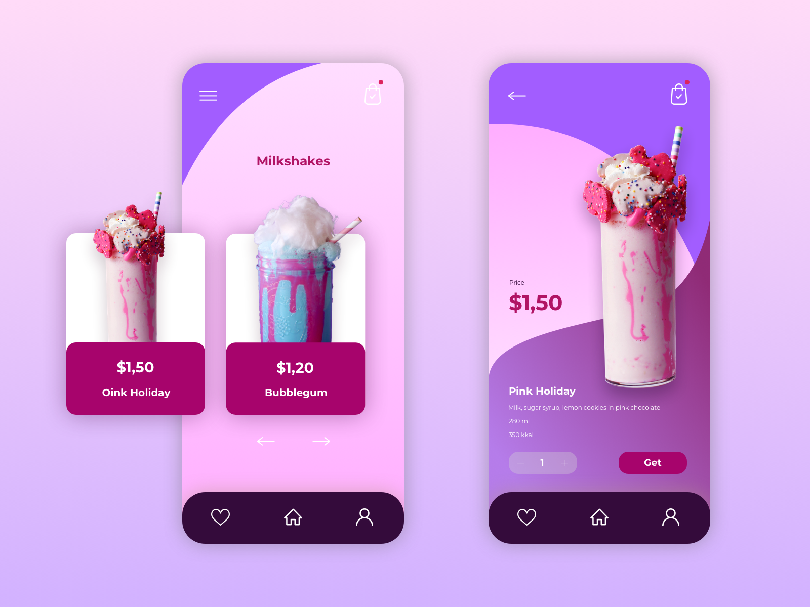 Milkshake order app by Helen Zarembo 🇺🇦 on Dribbble