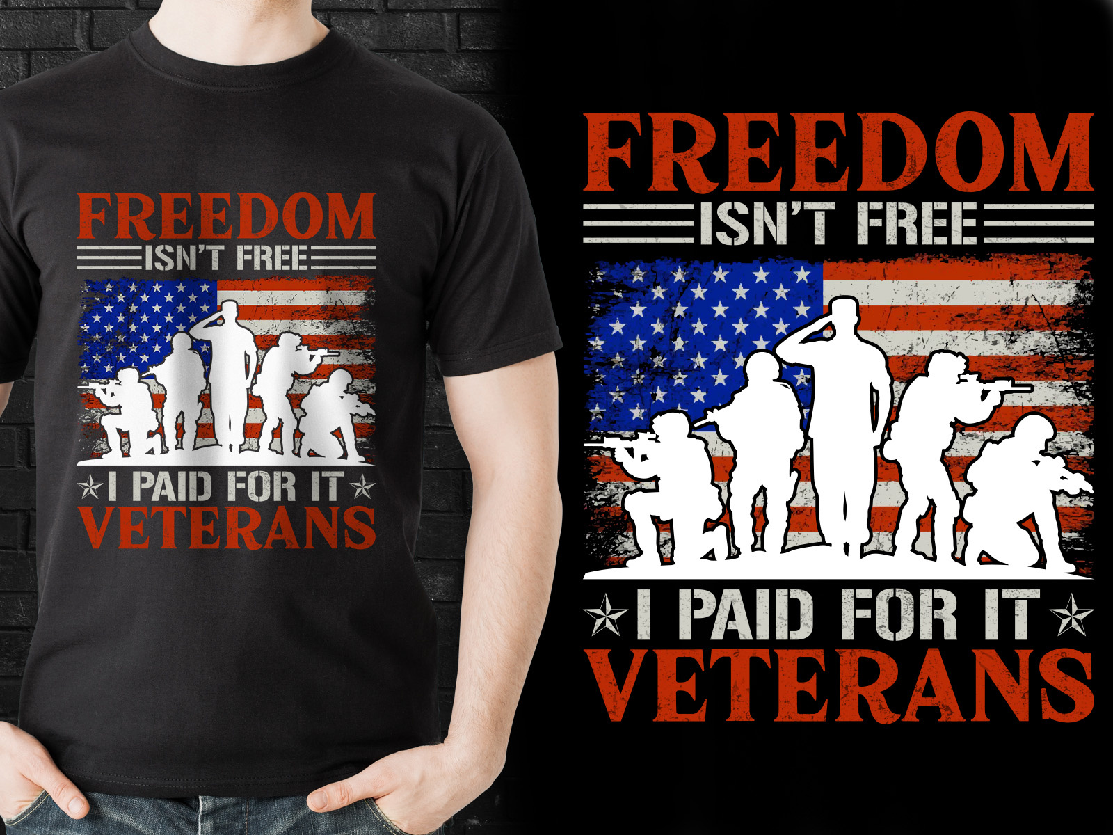 VETERANS T-Shirt Design by Md.Baijid Hossain on Dribbble