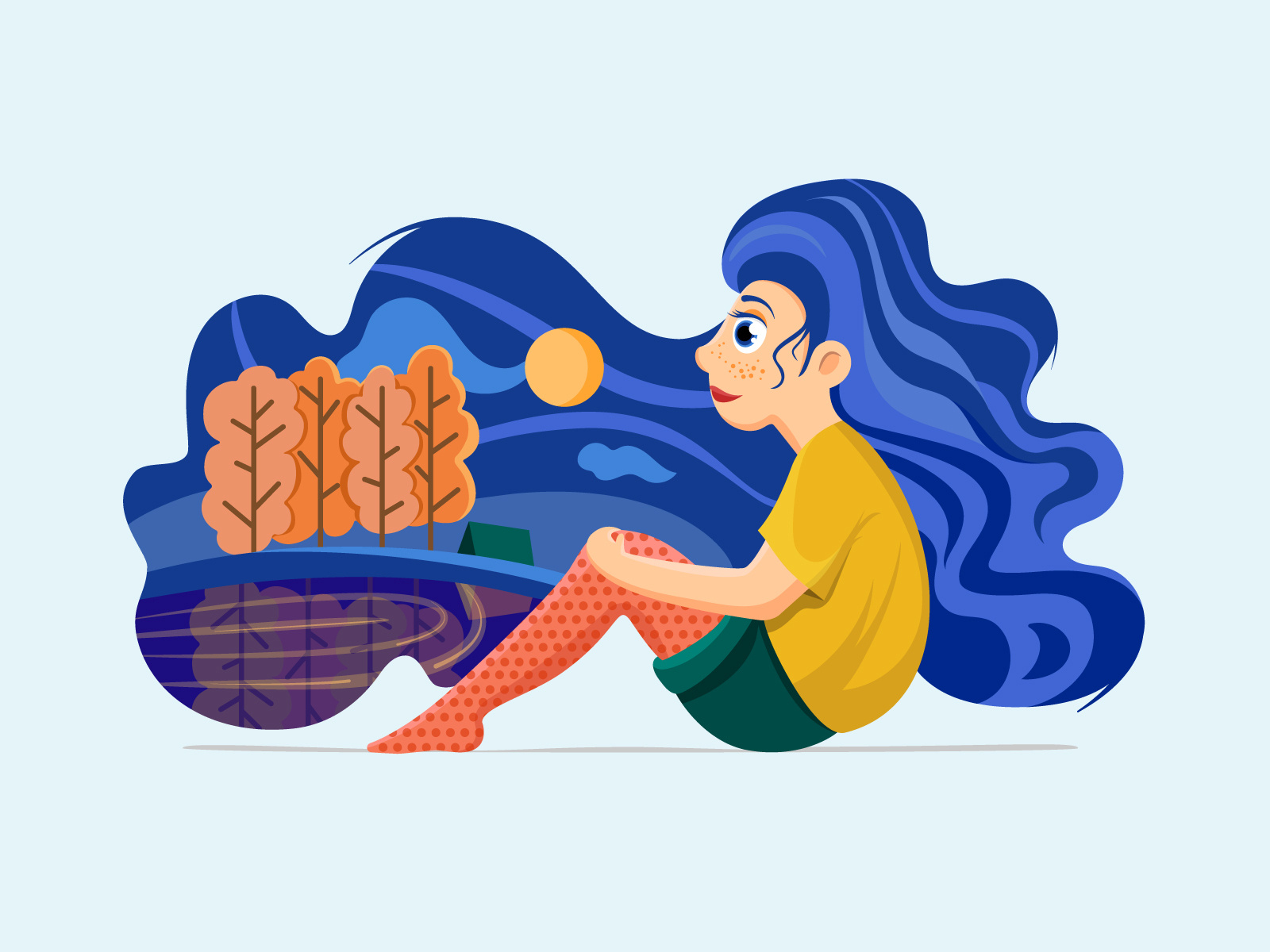 Autumn peace by Bukharovskaya Irina on Dribbble