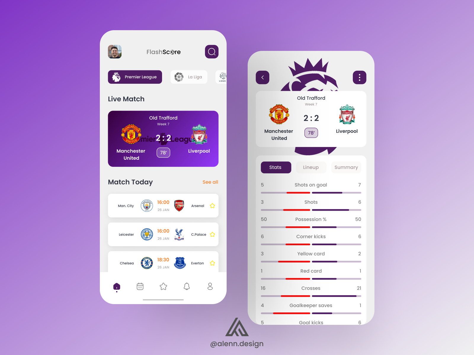 Flash Score UI Design 😀 ⚽️ 😍 by Alenn.design on Dribbble