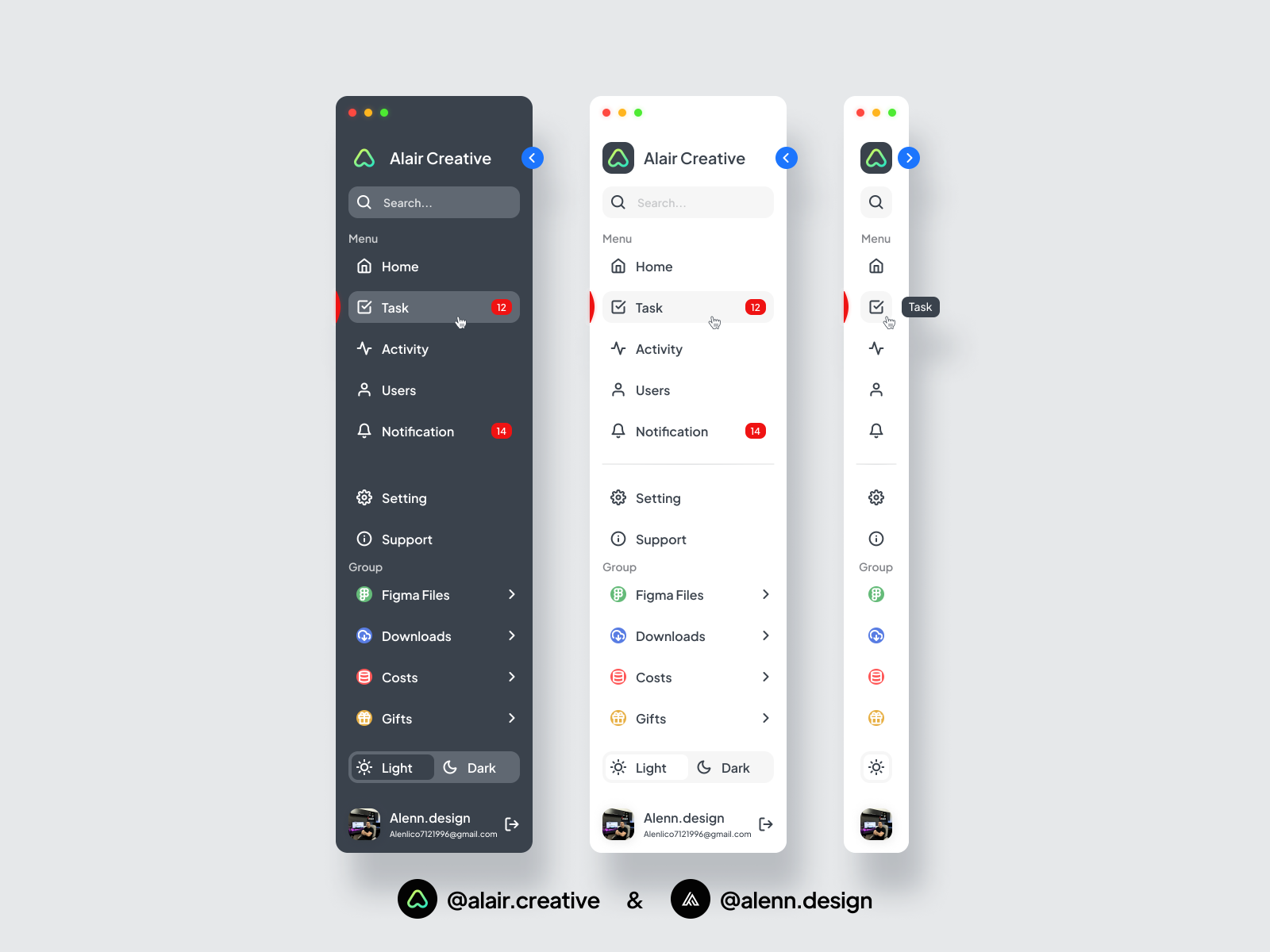 Sidebar Dashboard Concept UI Design 😍 by Alenn.design on Dribbble
