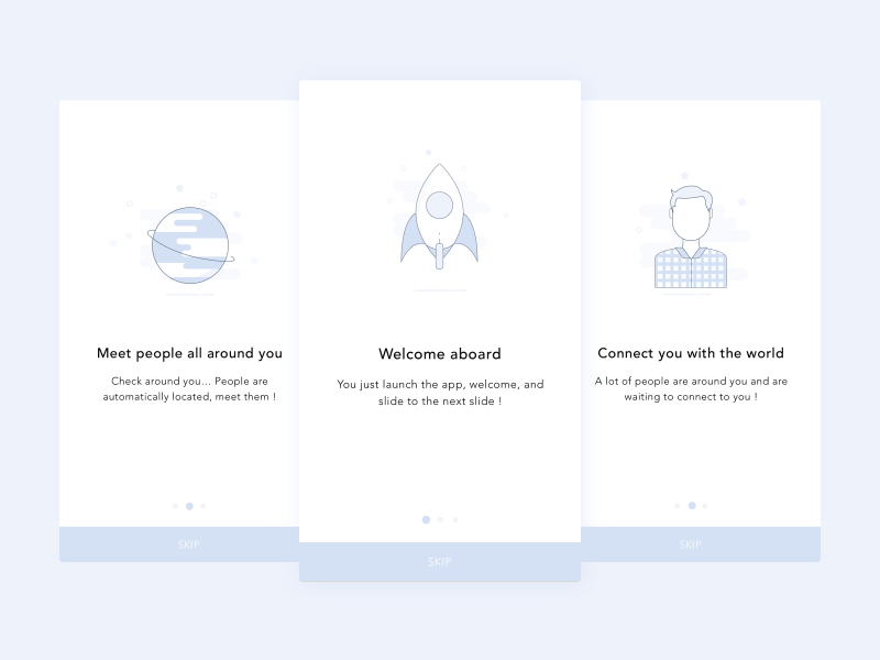 Daily UI #23 - Onboarding by Margaux Tellier on Dribbble