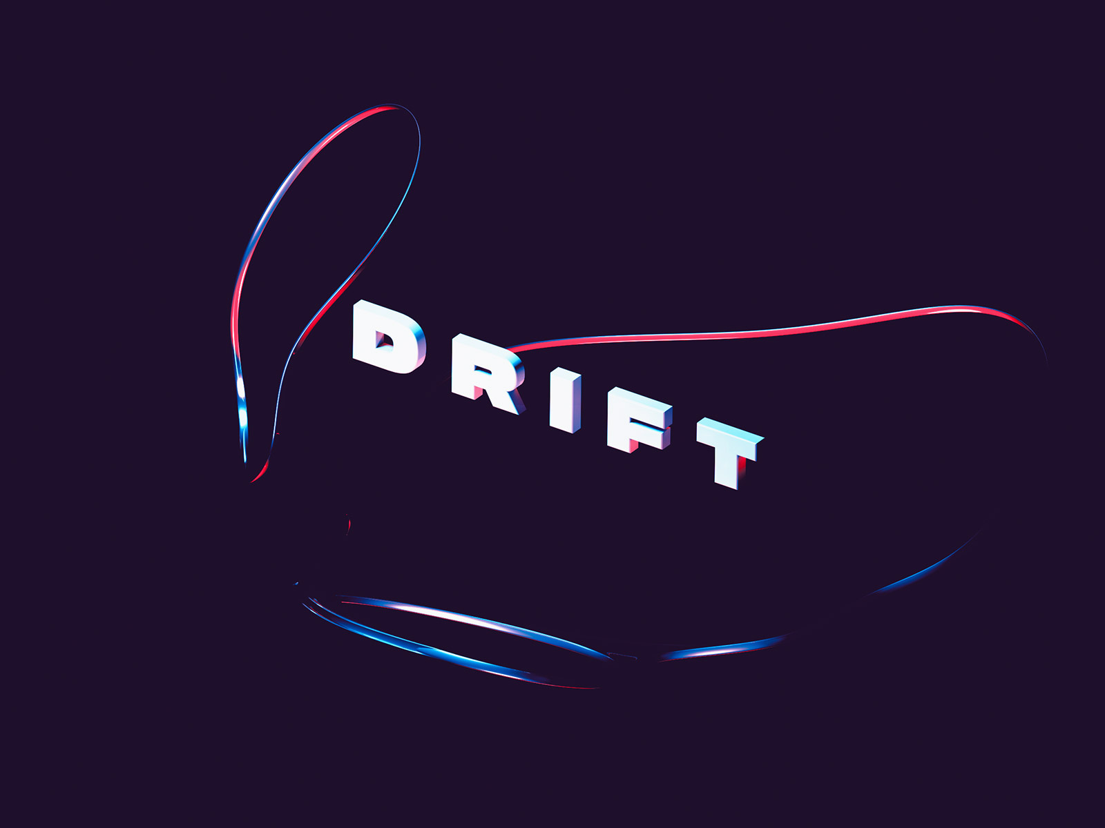 Drift - 3D Abstract Lettering by Chris Koch on Dribbble