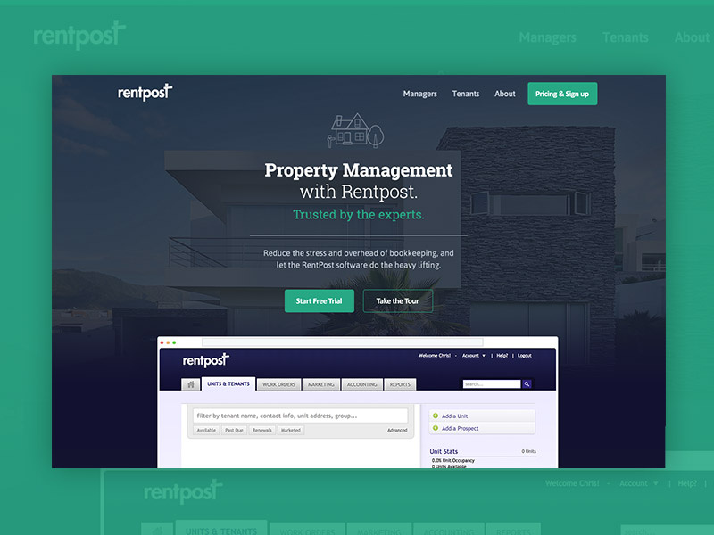 Property Management Website Design by Chris Koch on Dribbble