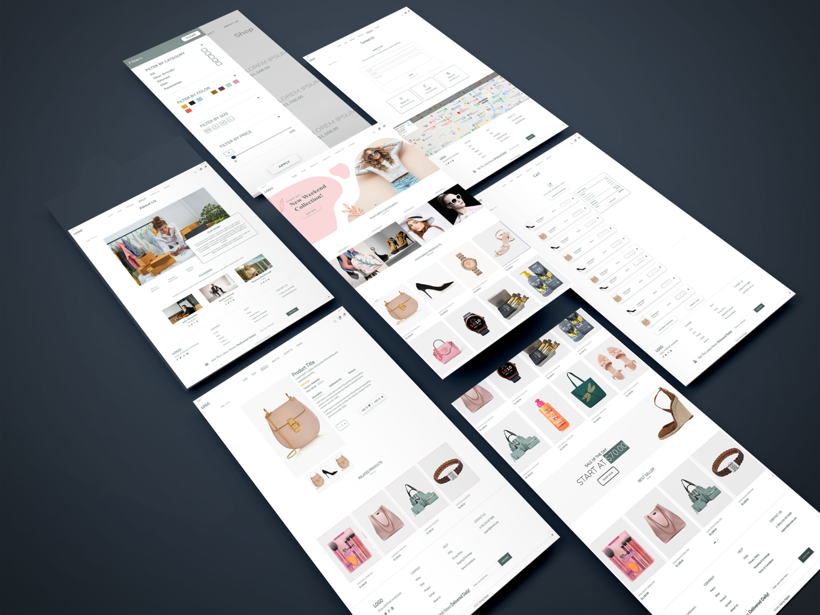 E-commerce UI/UX - Shopping Brand Mockup by GIRIRAJ DIGITAL on Dribbble