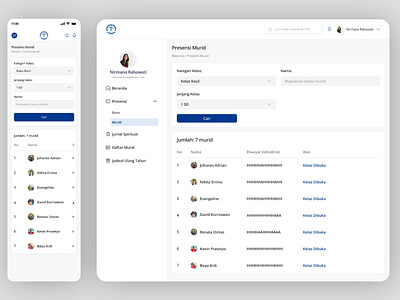 Student Attendance Responsive Website by Valencia on Dribbble