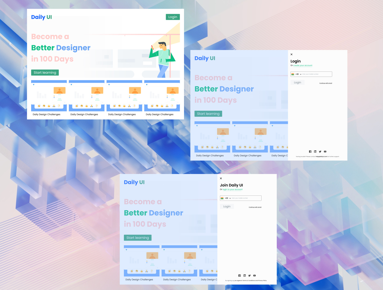 Login Page by Sanket Panchal on Dribbble