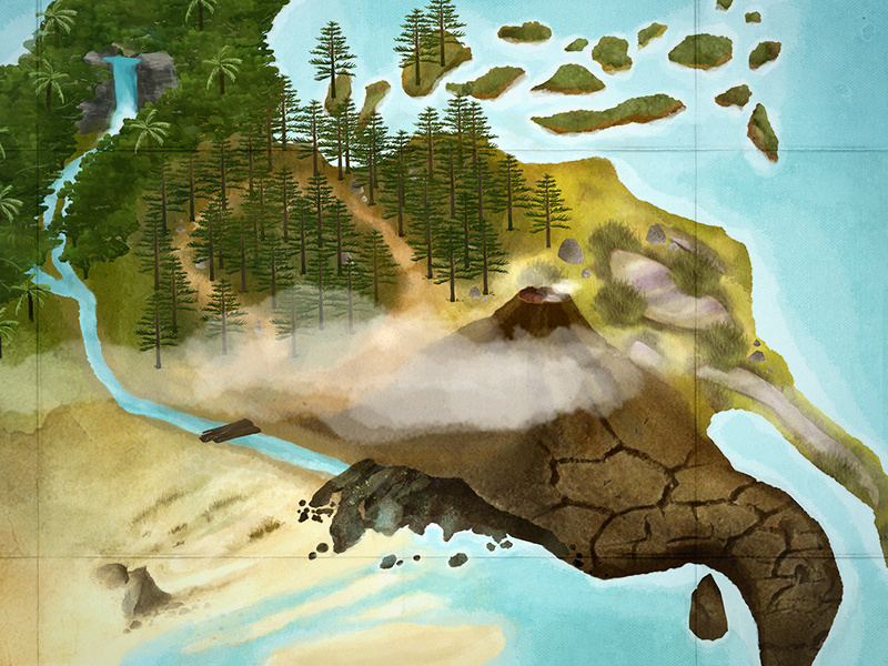 Bōken's map by Sarah Lepreux on Dribbble