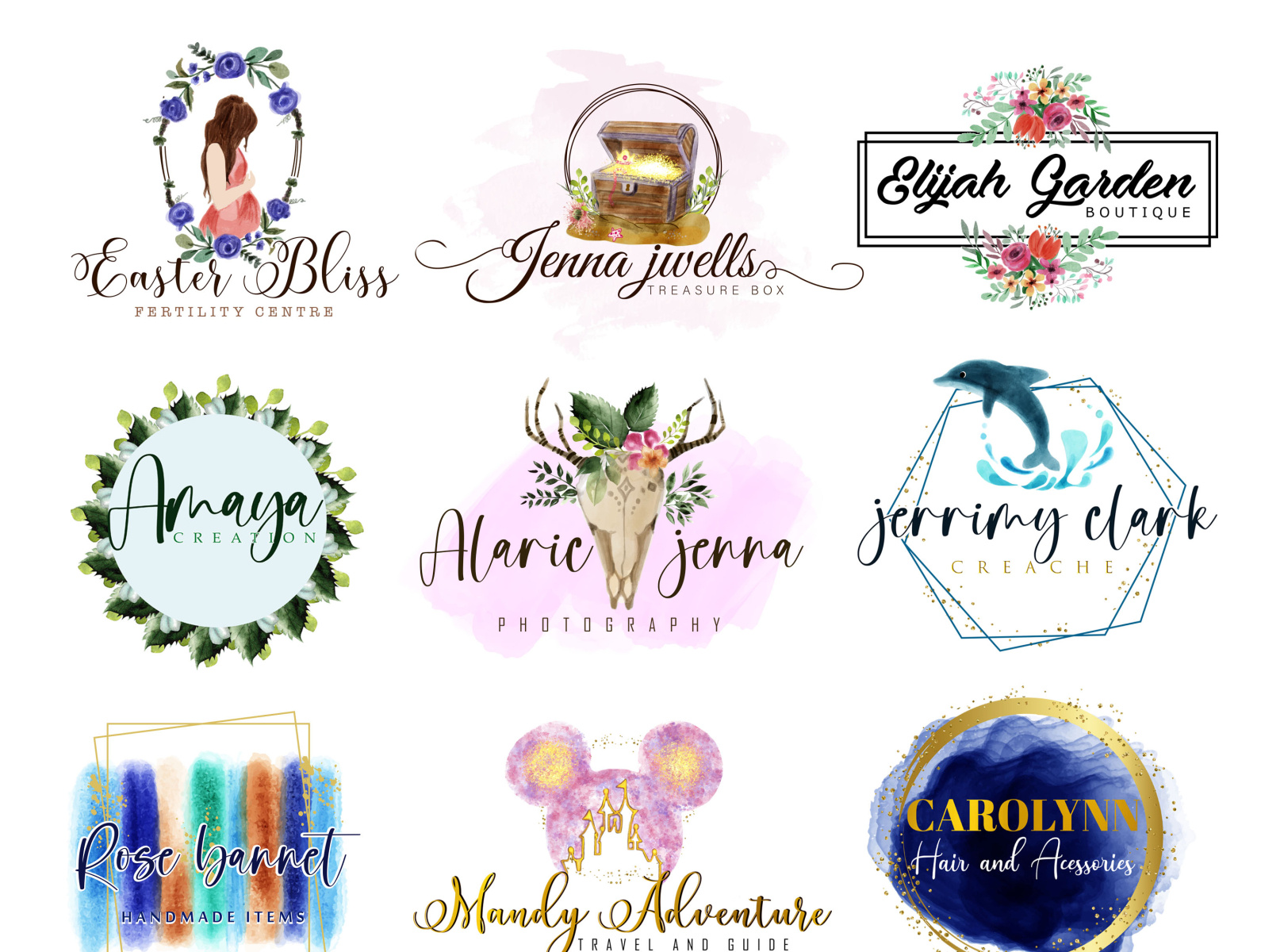 Custom logo designs for your brand, logo design, photography by Rupali ...
