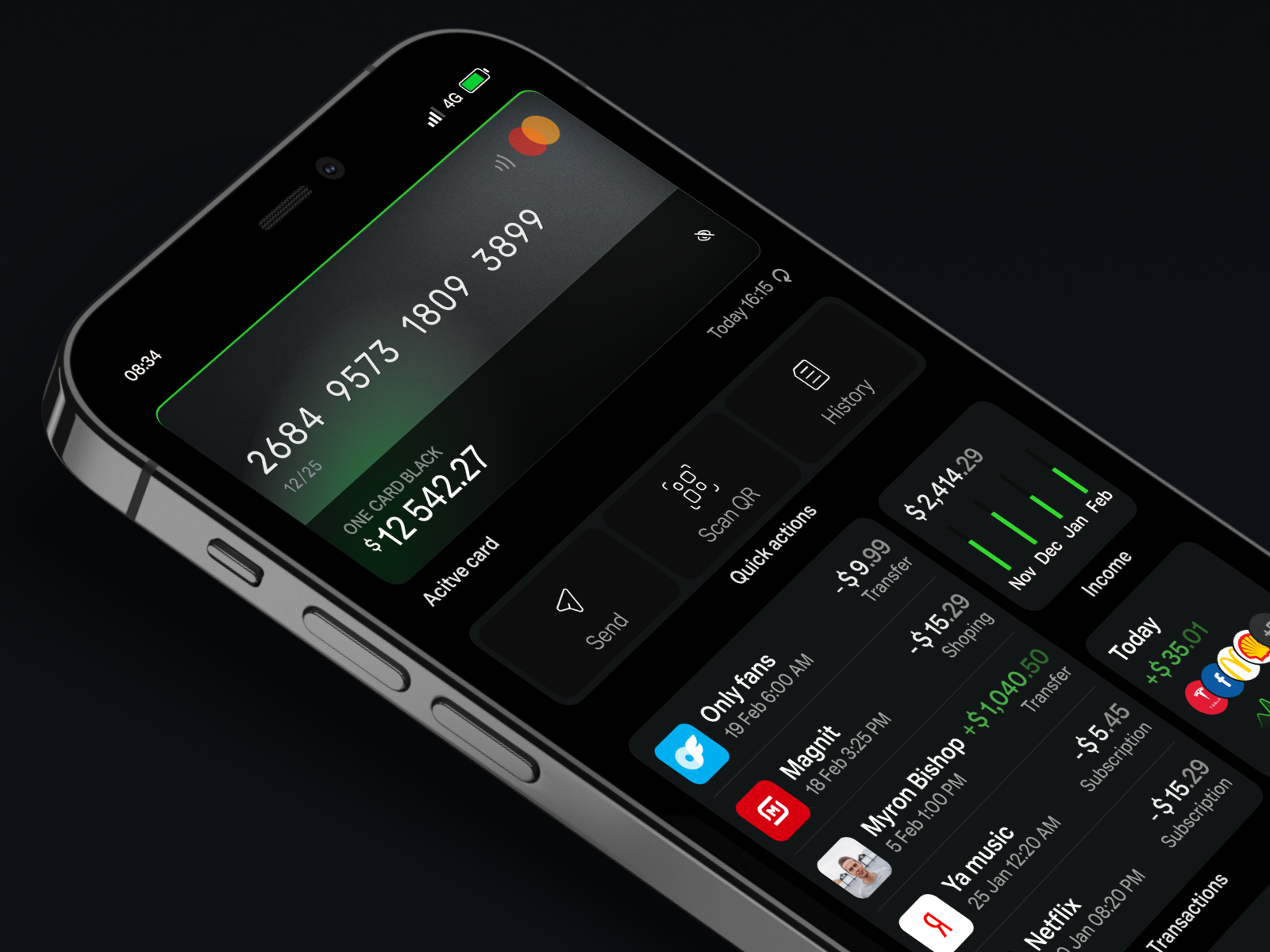 Bank Widget by Leonid Tsvetkov on Dribbble