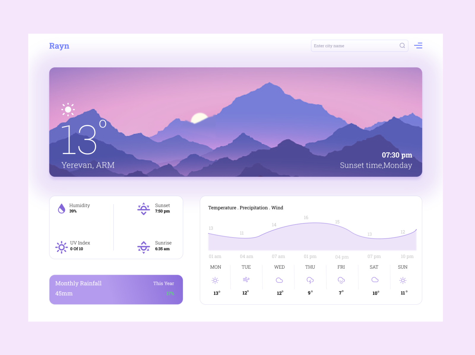 Weather by Ruzanna Shakhkyan on Dribbble