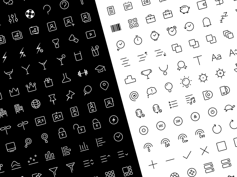 Clear Icons - Thin by Rakesh on Dribbble