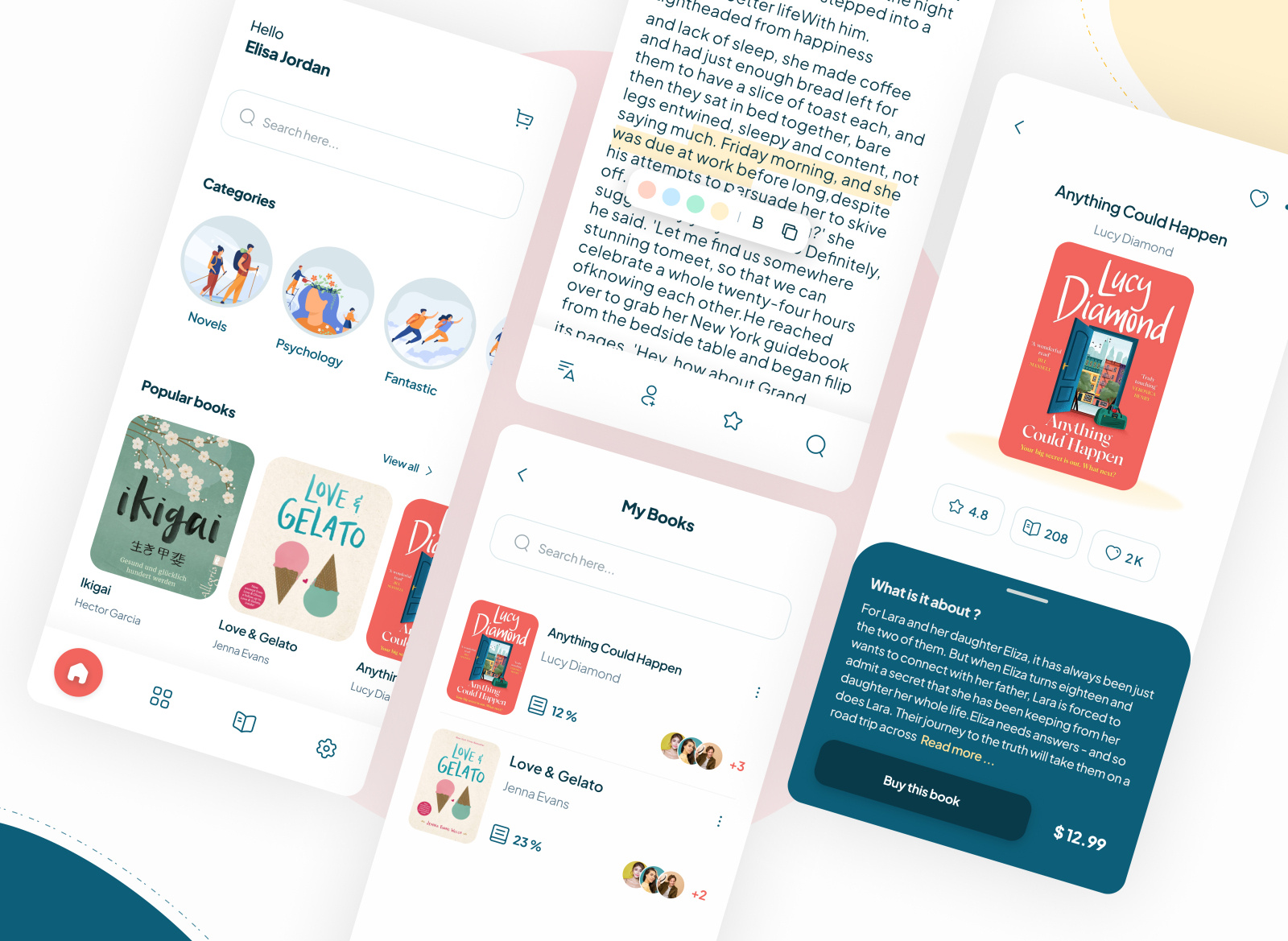 Bookstore app by sarir on Dribbble