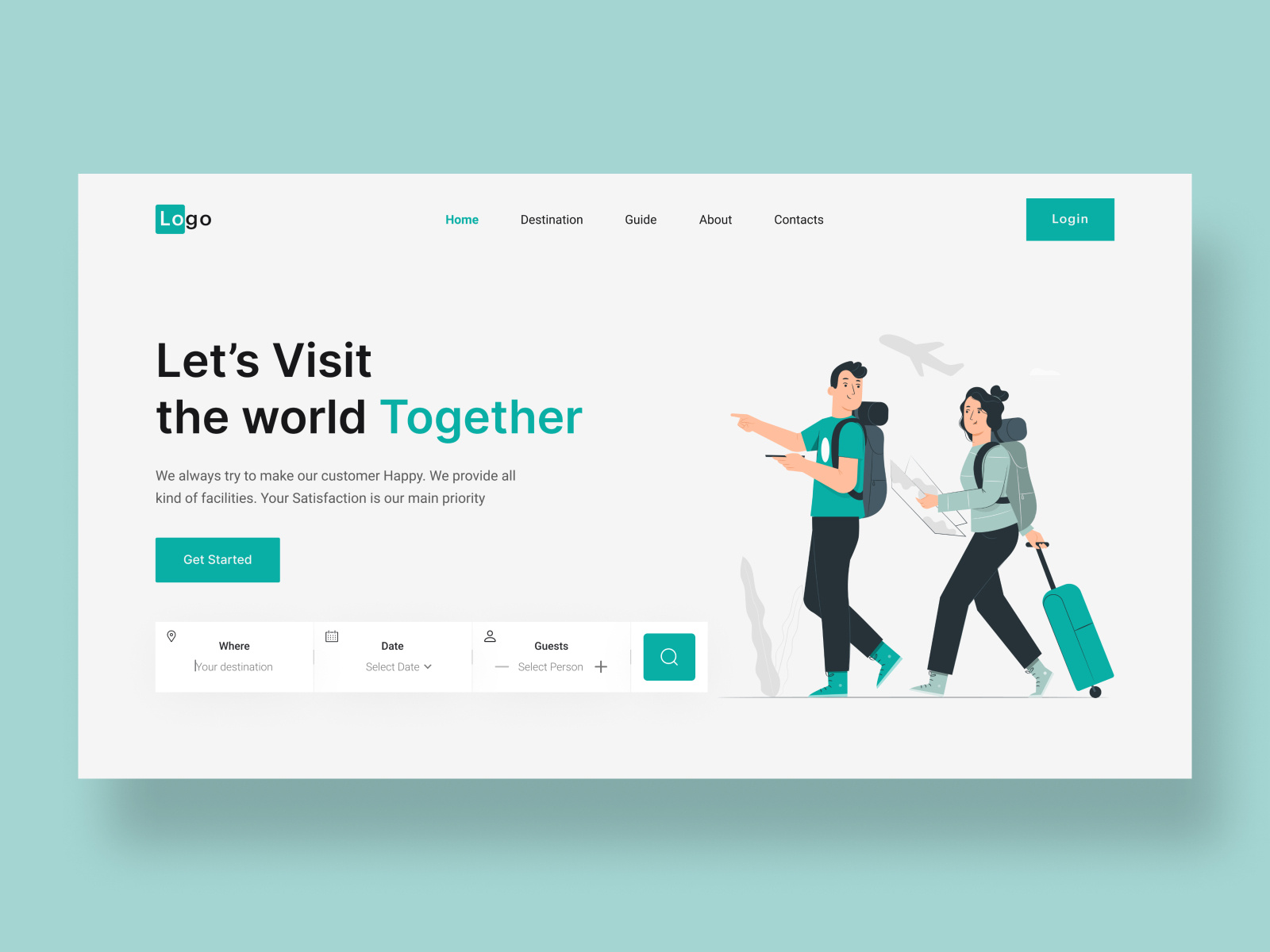 Travel Agency Header Concept by Ashikur Rahim Ashik on Dribbble