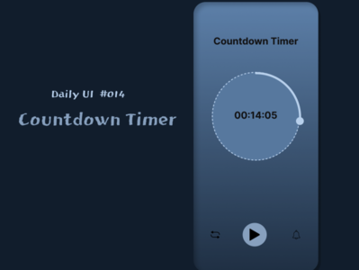 Daily UI #014 : Countdown Timer by Itisha Agarwal on Dribbble