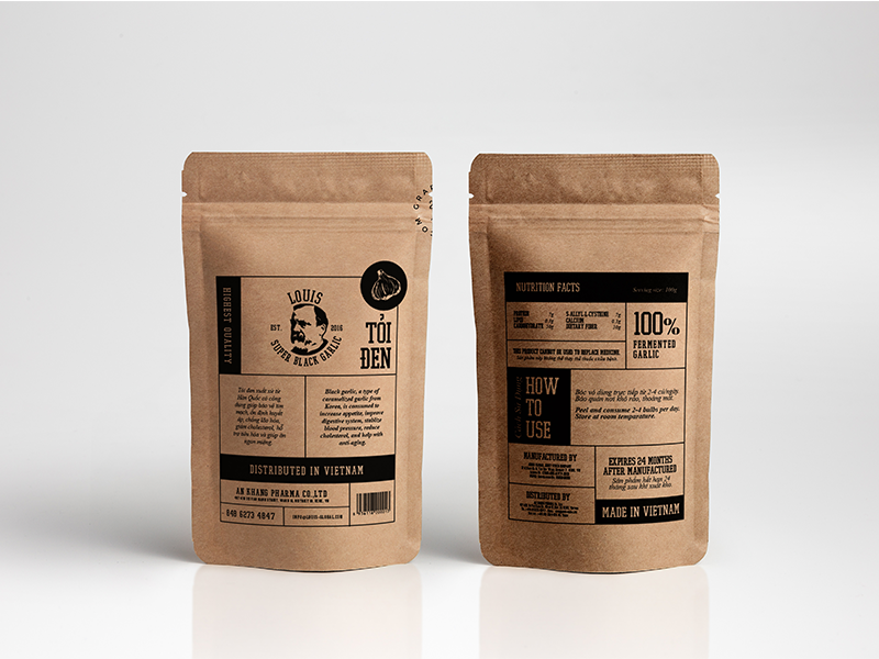 Louis Black Garlic Package Design by Grace Ho on Dribbble