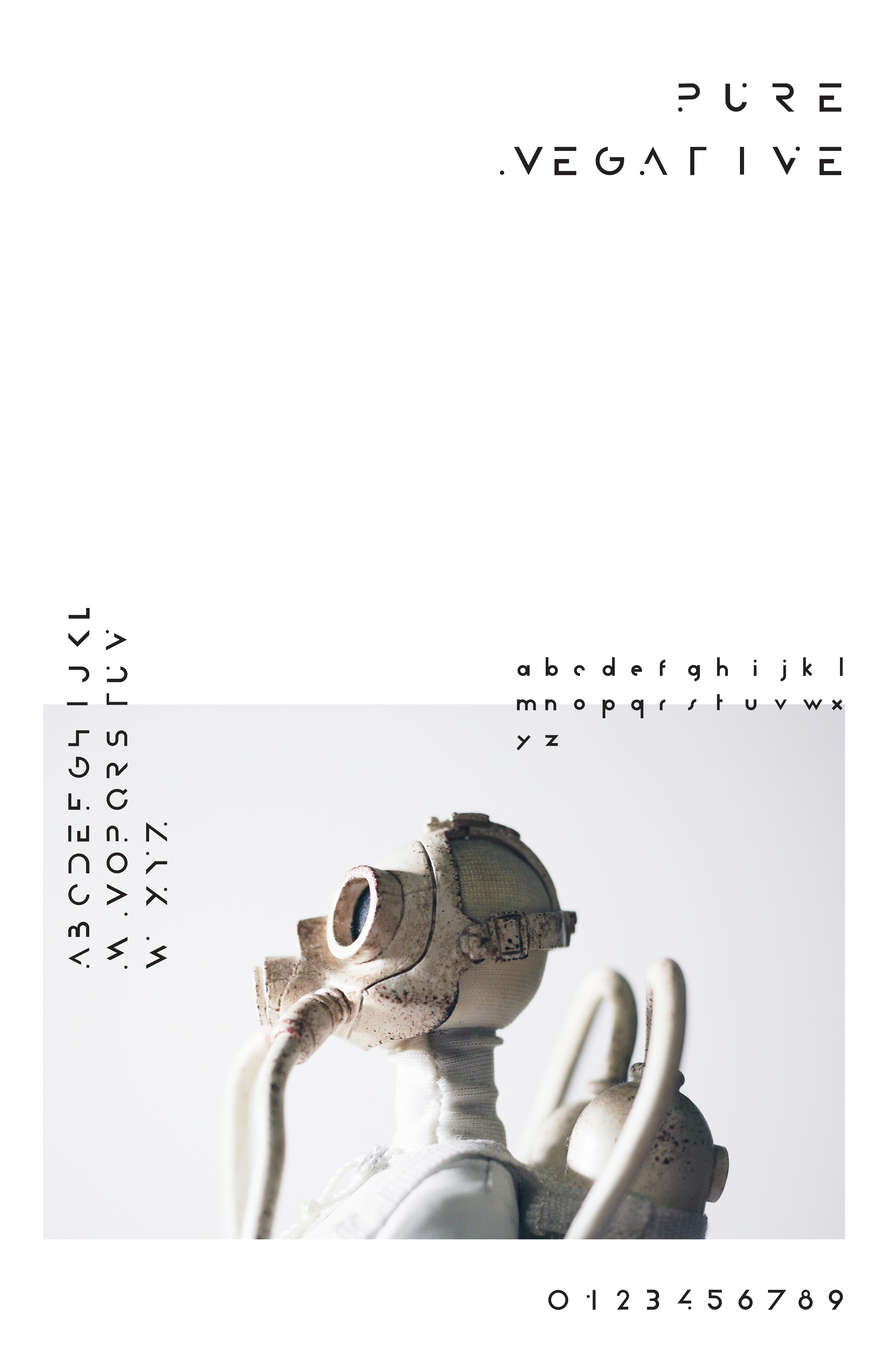 Pure Negative Font Poster by Grace Ho on Dribbble