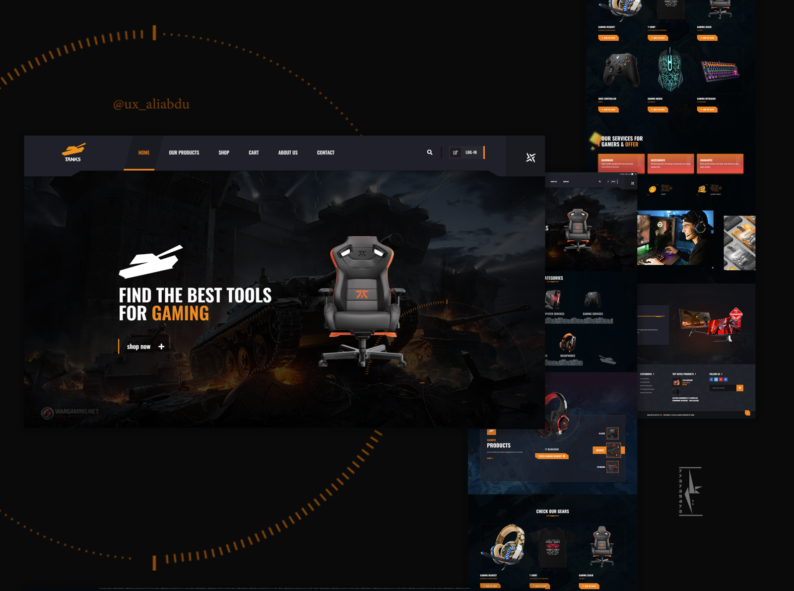 Tanks Gaming store by Ali AlRoainy on Dribbble