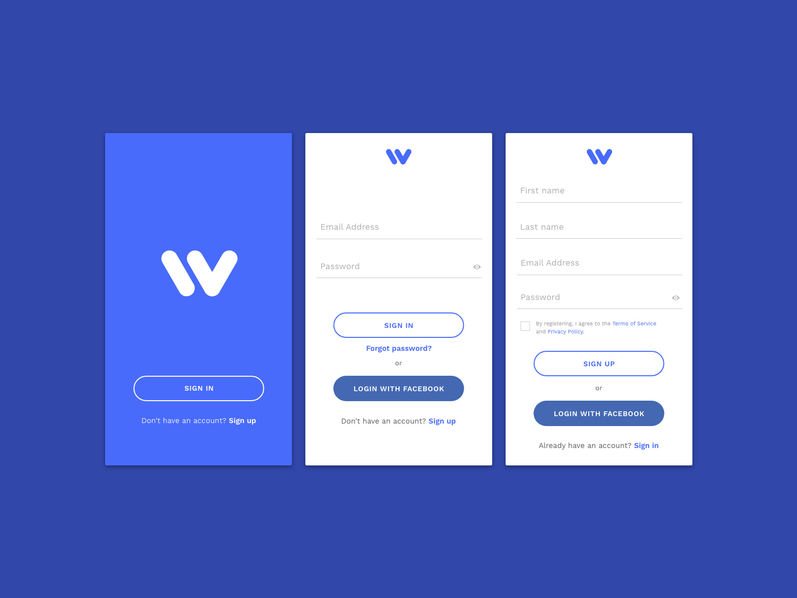 Mobile Sign in by Natalie Worth on Dribbble