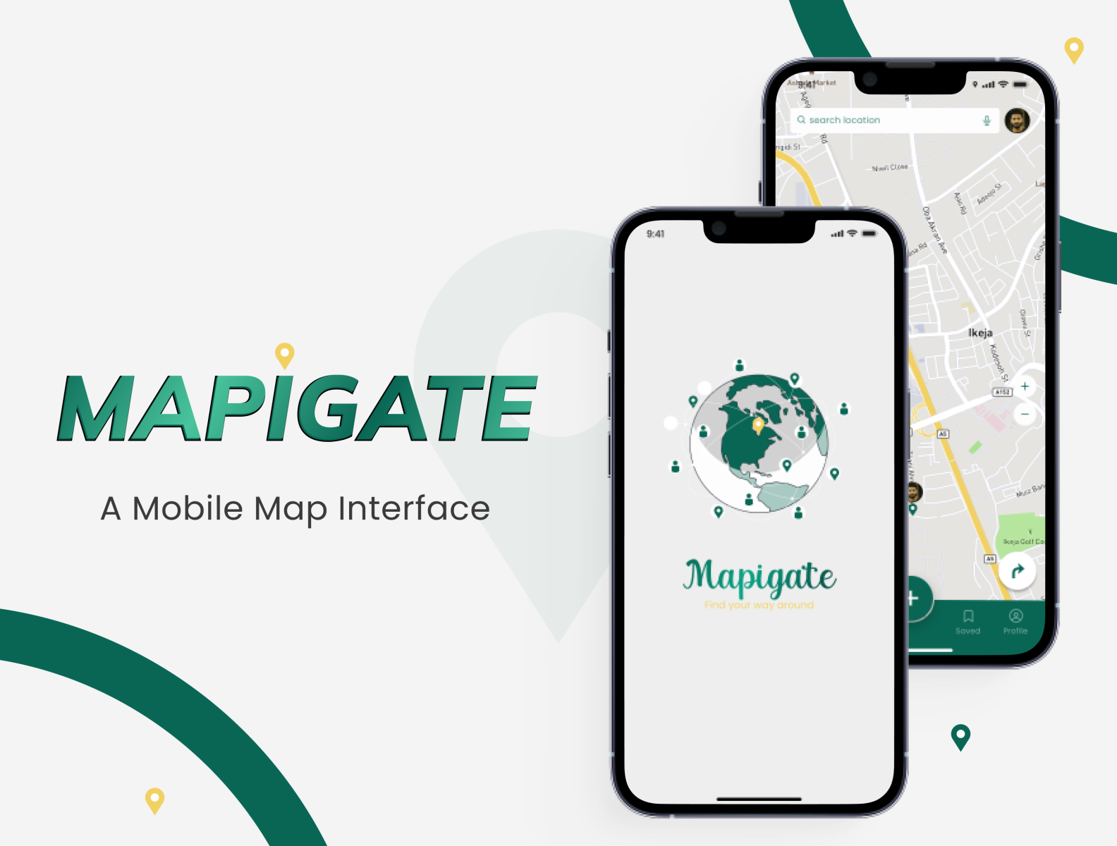 Mapigate - Mobile Map Application by Ogunnubi Zaynab Aderonke on Dribbble