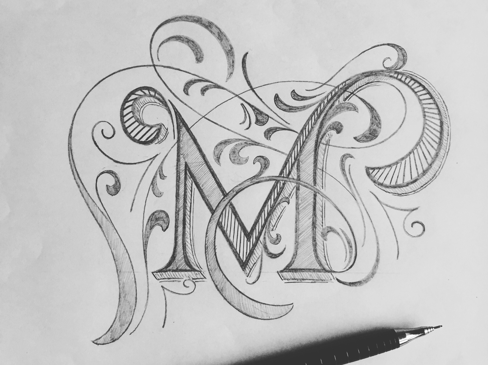 M - Letter by Robert Bree on Dribbble