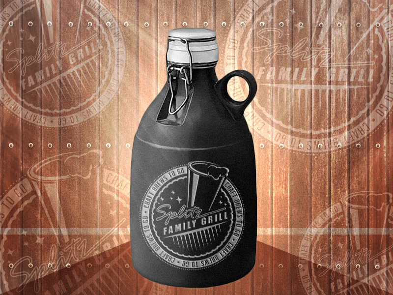 Splitz Family Grill Growler Logo by Nathan Miller on Dribbble