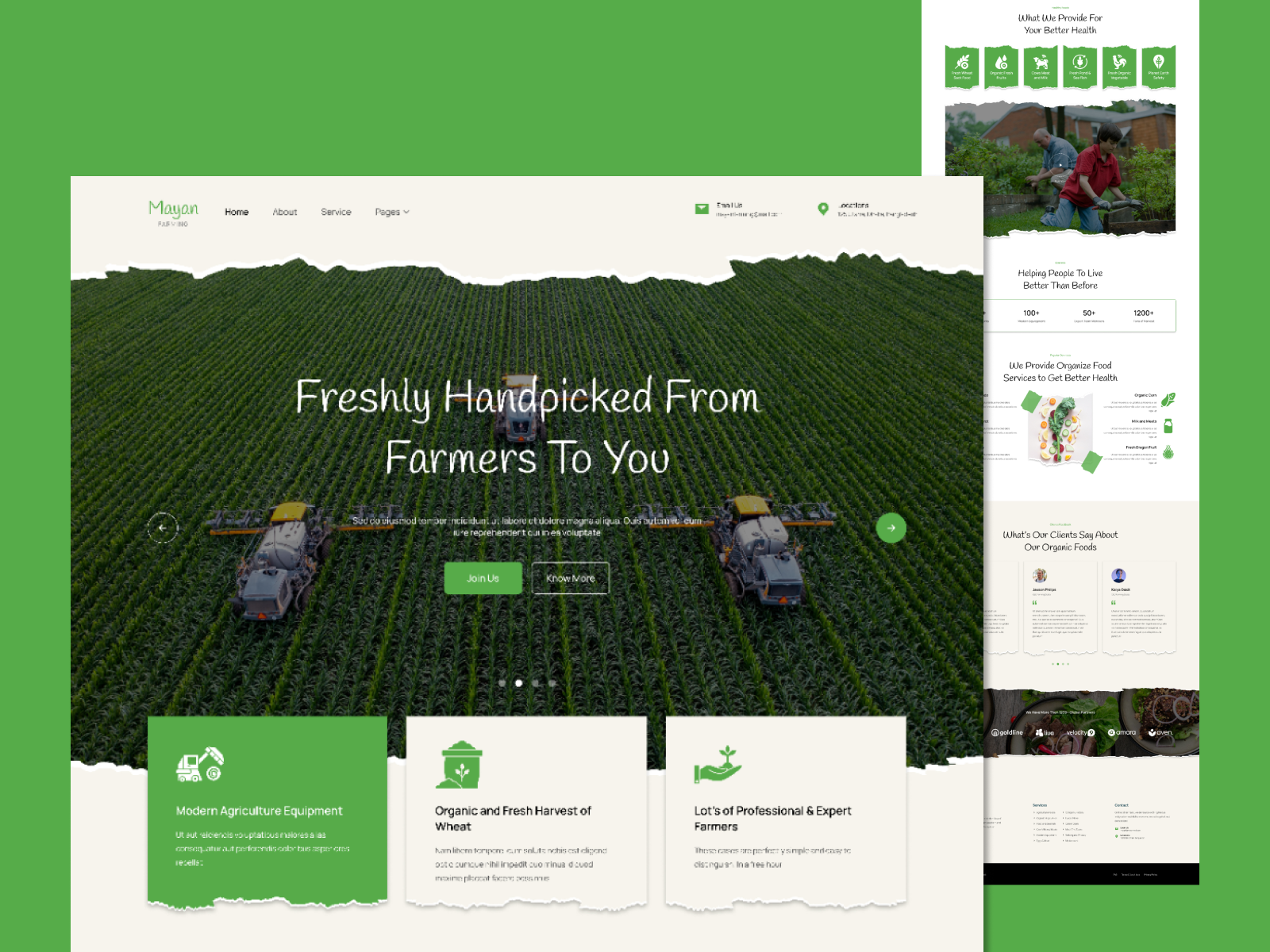 Agriculture Farming Web Design by Arafat R Hossain on Dribbble